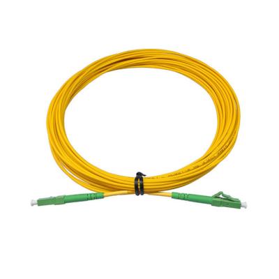 China CATV PVC LC APC To LC APC Patch Cord Simplex Single Mode Fiber 5m for sale