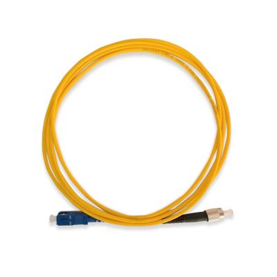 China 16ft CATV Simplex Fiber Optic Patch Cord SC UPC To FC UPC Single Mode LSZH for sale