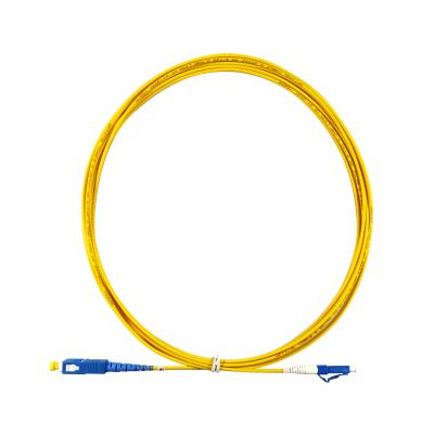 China OD 3mm 3ft Fiber Optic Patch Cord SC UPC To LC UPC Single Mode Simplex 1550nm for sale
