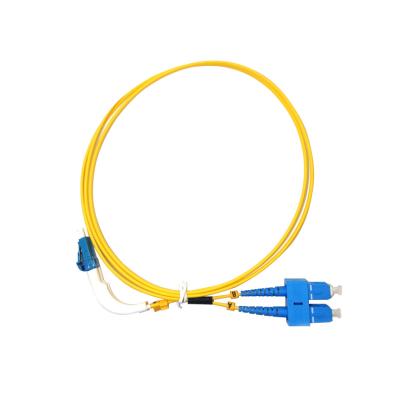 China 2mm OD 10m Fiber Optic Patch Cord SC UPC To LC UPC Single Mode Duplex 1310nm for sale