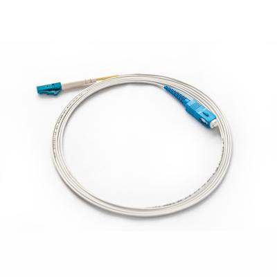 China HTD G652D LC UPC To SC UPC , 6 Core Single Mode Armoured Fiber Optic Cord for sale