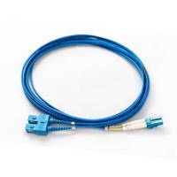 China 5m 1310nm Armored Fiber Patch Cord SC UPC To LC UPC Single Mode Duplex Blue for sale