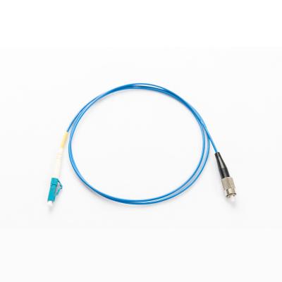 China G657A1 G657A2 Armored Fiber Patch Cord LC UPC To FC UPC Single Mode Simplex Blue for sale