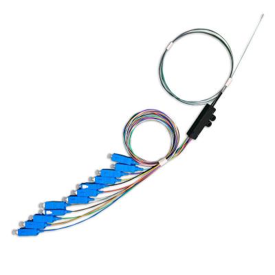 China 0.3dB IL SC UPC cable , OM3 5m Fiber Optic Pigtail Single Mode 12 Core for sale