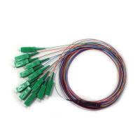 China ISO9001 G657A2 Ribbon Patch Cord SC APC 12 Fiber Single Mode 0.9mm Pigtail for sale