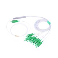 China 1m PVC SC APC PLC Splitter , Fiber Splitter 1x8 Single Mode Fiber LSZH for sale