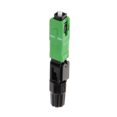 China ISO9001 55dB RL Fiber Optic Fast Connector Quick APC FTTH SC Single Mode 50mm for sale