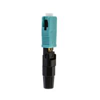 China 55mm Fiber Optic Quick Connectors , OM3 Multimode SC UPC Fast Connector for sale