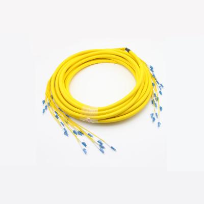 China OM4 OM5 Fiber Optic Fan Out 24 Core LC UPC To LC UPC LSZH Sheath for sale