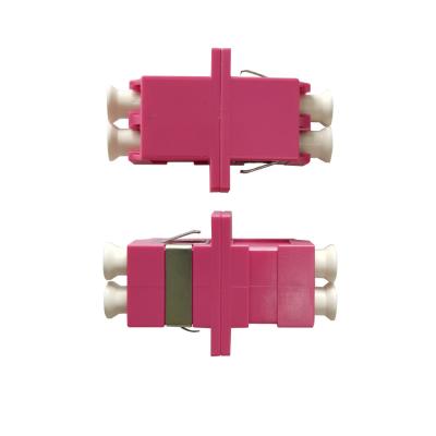 China Pink LC To LC Coupler Multimode , Duplex ISO FTTH Adapter UPC for sale