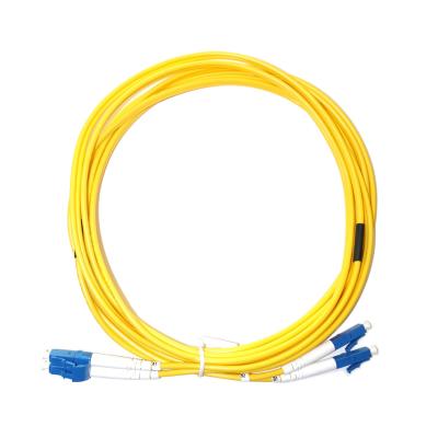 China SM DX 9.8ft Fiber Optic Patch Cord LC UPC To LC UPC Single Mode Duplex LSZH for sale