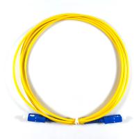 China Dia 3mm 1550nm Fiber Optic Patch Cord G657A1 SC UPC Single Mode Simplex for sale