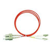 China OM2 850nm Duplex Fiber Optic Patch Cord SC UPC To LC UPC Multimode for sale