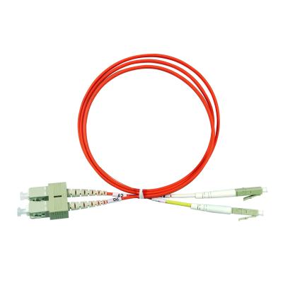 China OM2 850nm Duplex Fiber Optic Patch Cord SC UPC To LC UPC Multimode for sale