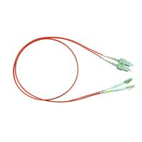 China OM2 850nm Duplex Fiber Optic Patch Cord SC UPC To LC UPC Multimode for sale