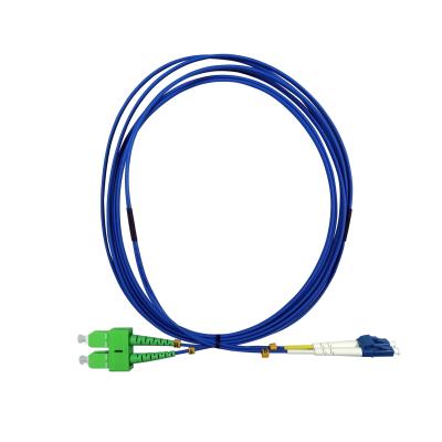 China G657A1 LSZH Single Mode Patch Cord Duplex SC APC To LC UPC Armored for sale