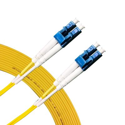 China G657A1 LC UPC To LC UPC Single Mode Duplex Fiber Optic Patch Cord LSZH PVC Cable for sale