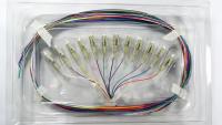 China LSZH PVC 0.9mm Multimode Fiber Pigtail OM1 OM2 LC UPC 12 Color for sale