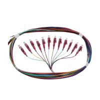 China LC UPC Fiber Optic Pigtail OM4 12 Color 0.9mm Multi Mode LSZH PVC IEC for sale