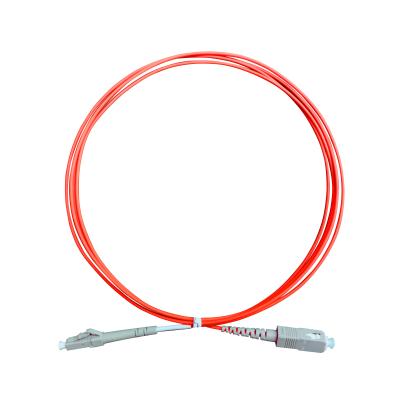 China LSZH Cable 125um Fiber Optic Jumper OM1 OM2 LC UPC To SC UPC for sale