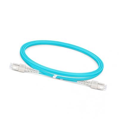 China OM3 Duplex SC Patch Cord 2 Core LSZH PVC Sheath UPC Ferrule for sale