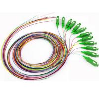 China SC Connector Fiber Pigtail Assembly 12 Color G657A1 APC Ferrule Polish for sale