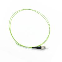 China OM5 ST Fiber Pigtail Connector UPC End Face PVC LSZH Lemon Green for sale
