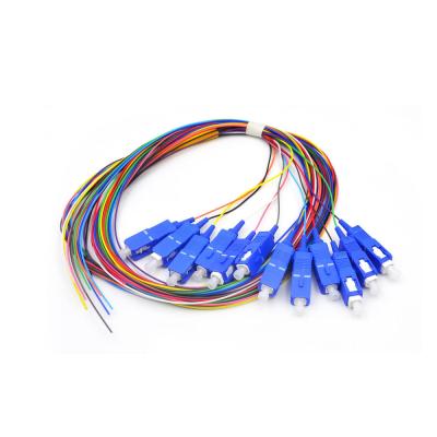 China 12 Color Fiber Pigtail Connector SC UPC 1M 3M 5M 10M LSZH PVC for sale