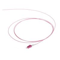 China OM4 Violet Fiber Pigtail Connector LC UPC Multi Mode Simplex 850nm for sale