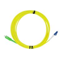 China G652D Fiber Optic Single Mode Simplex Patch Cord 3.0mm LSZH Jacket SC APC To LC UPC for sale