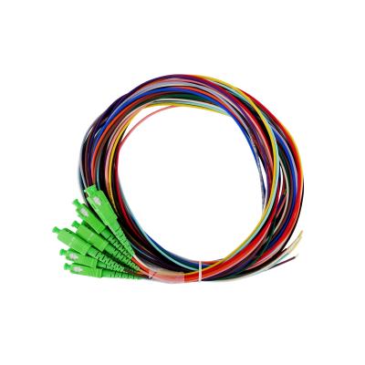 China 2.0mm Fiber Optic Pigtail 12 Color Bundle Pigtail SC APC Single Mode for sale