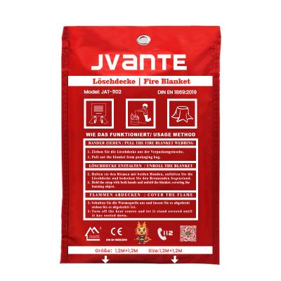 China Household Emergency Type 1.2*1.2-meter Thick Welding Fire Blanket, 4-millimeter Thick Kitchen Fire Blanket for sale