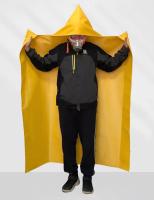 China Orange Thickened Flame Retardant Insulation Fireproof Escape Glass Fiber Fire Extinguishing Blanket Cape for sale