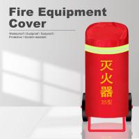 China Fire Extinguisher Cover 8kg Capacity Red Oxford Cloth Sun Dust Proof Protective Cover for Vehicle-Mounted Dry Powder Fire for sale