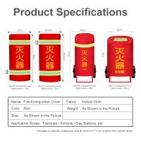 China Fire Extinguisher Cover 35kg Capacity Red Oxford Cloth Sun Dust Proof Protective Vehicle-Mounted Dry Powder Foam CO2 Fire for sale
