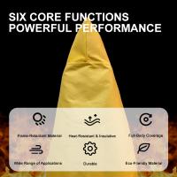 China Thickened flame-retardant silicone glass fiber heat insulation fire-resistant escape cape fire rescue fire blanket fire protection suit yellow for sale