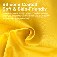 China Thickened flame-retardant silicone glass fiber heat insulation fire-resistant escape cape fire rescue fire blanket fire protection suit yellow for sale