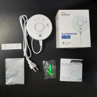 China Professional Household Natural Gas Gas Leakage Alarm Device LZ-3952 High Sensitivity Sound Light Alarm Wall Mounted 5 Year Sensor Lifespan for sale