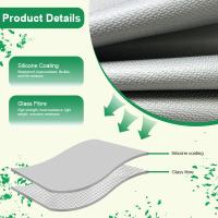 China Grey Silicone Coated Fiberglass Fire Blanket JAT-302 6x8m 1000°C Heat Resistant For Auto Repair Industrial Emergency for sale