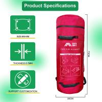 China Grey Silicone Coated Fiberglass Fire Blanket JAT-302 6x8m 1000°C Heat Resistant For Auto Repair Industrial Emergency for sale