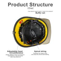 China 3C Certified Yellow Fire Helmet with Reflective Strips ABS+PC Safety Helmet for Fire Fighting and Industrial Use for sale