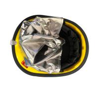 China 3C Certified Yellow Fire Helmet with Reflective Strips ABS+PC Safety Helmet for Fire Fighting and Industrial Use for sale