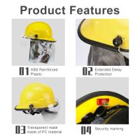 China 3C Certified Yellow Fire Helmet with Reflective Strips ABS+PC Safety Helmet for Fire Fighting and Industrial Use for sale