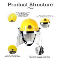 China 3C Certified Yellow Fire Helmet with Reflective Strips ABS+PC Safety Helmet for Fire Fighting and Industrial Use for sale