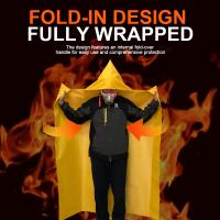 China Industrial Fire Protection Silicone Coated Fire Blanket 700°C Heat Resistant Emergency Blanket With Hood For Full Body Safety for sale