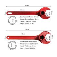 China Heavy Duty Fire Hydrant Wrench Five-Point Star Opening Cast Steel Wrench For Above Ground Hydrant Maintenance And Emergency for sale