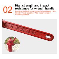 China Heavy Duty Fire Hydrant Wrench Five-Point Star Opening Cast Steel Wrench For Above Ground Hydrant Maintenance And Emergency for sale