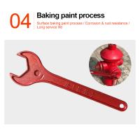 China Heavy Duty Fire Hydrant Wrench Five-Point Star Opening Cast Steel Wrench For Above Ground Hydrant Maintenance And Emergency for sale