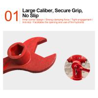 China Heavy Duty Fire Hydrant Wrench Five-Point Star Opening Cast Steel Wrench For Above Ground Hydrant Maintenance And Emergency for sale