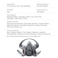 China 410 Dual Cartridge Half Mask FD-410 For Dust & Gas TPE EN140 40pcs/CTN In Mining Painting Chemical for sale